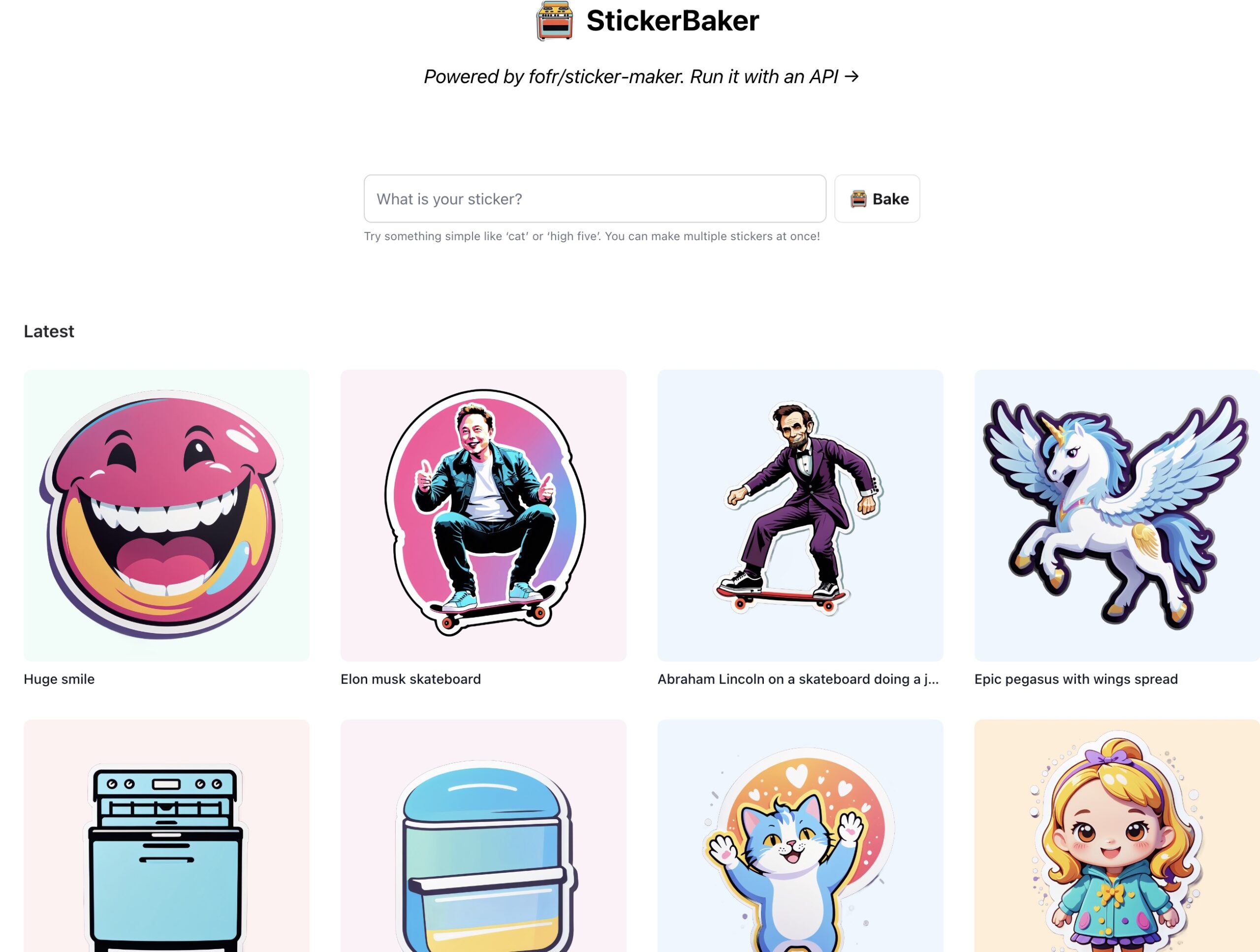 Stickerbaker：一个开源的「贴纸生成器」几秒钟生成一个精美的贴纸 – XiaoHu.AI学院